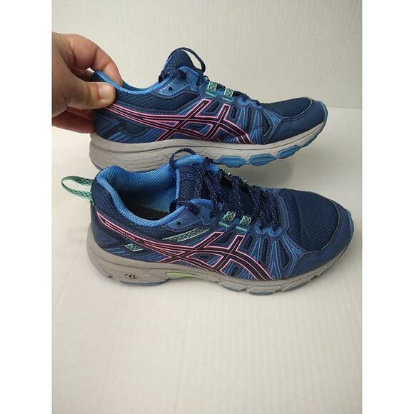Asics | Shoes | Asics Woman 65 Running Trainer Gel Venture Blue Pink ...